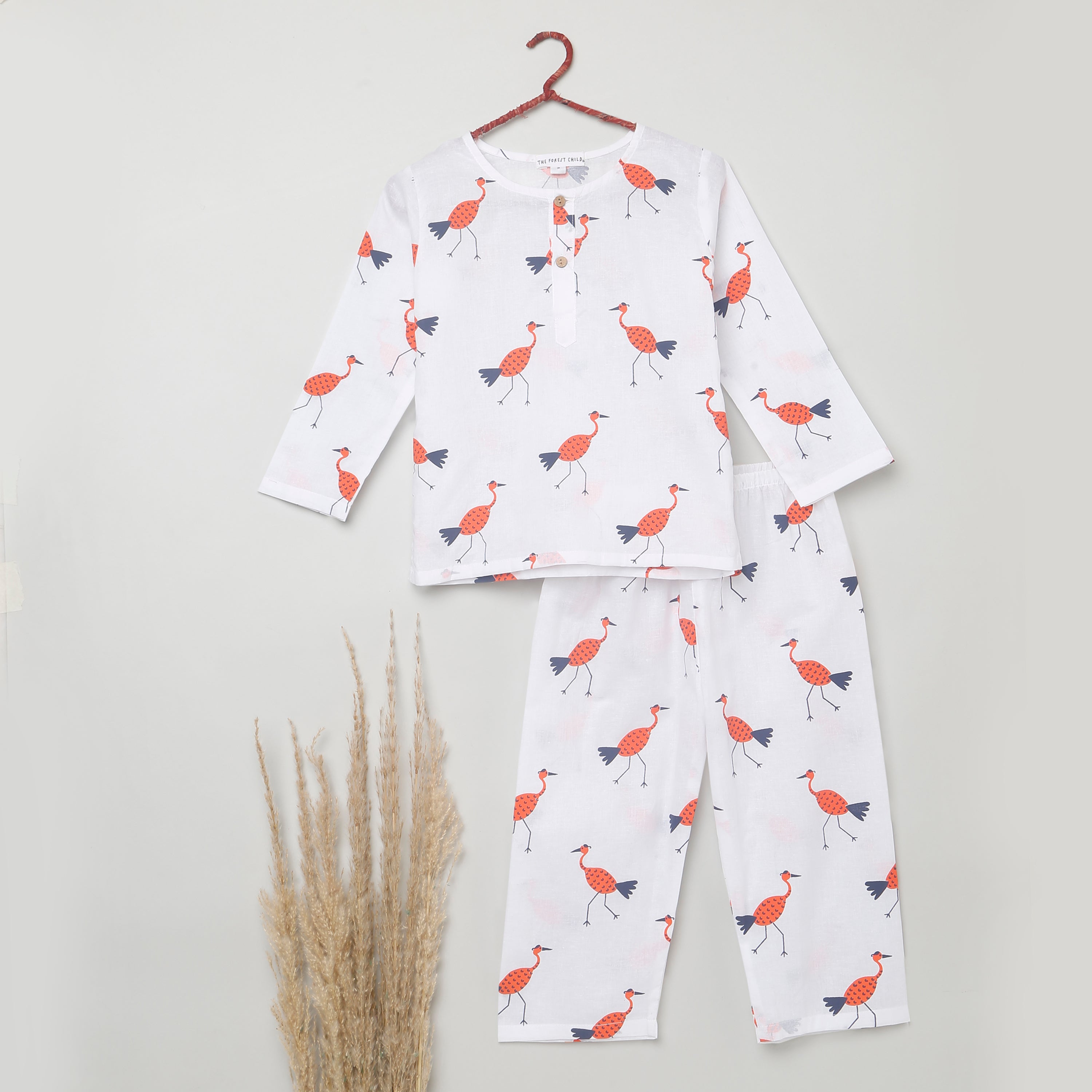 'A Siege of Cranes' Kurta Pyjama Set – The Forest Child